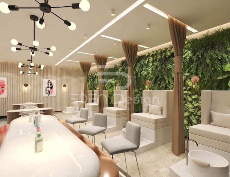 Thiết kế tiệm nail đơn giản đẹp và thu hút khách hàng