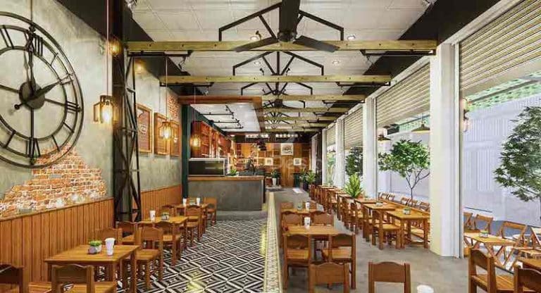 20+ mẫu thiết kế quán cafe mặt tiền 6m cực kỳ ấn tượng