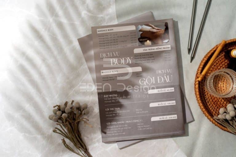 10+ ý tưởng thiết kế menu spa đột phá và độc đáo năm 2024